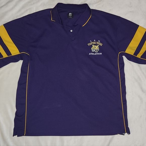STARTER | Shirts | Vintage Starter Lsu Tigers Short Sleeve Polo ...